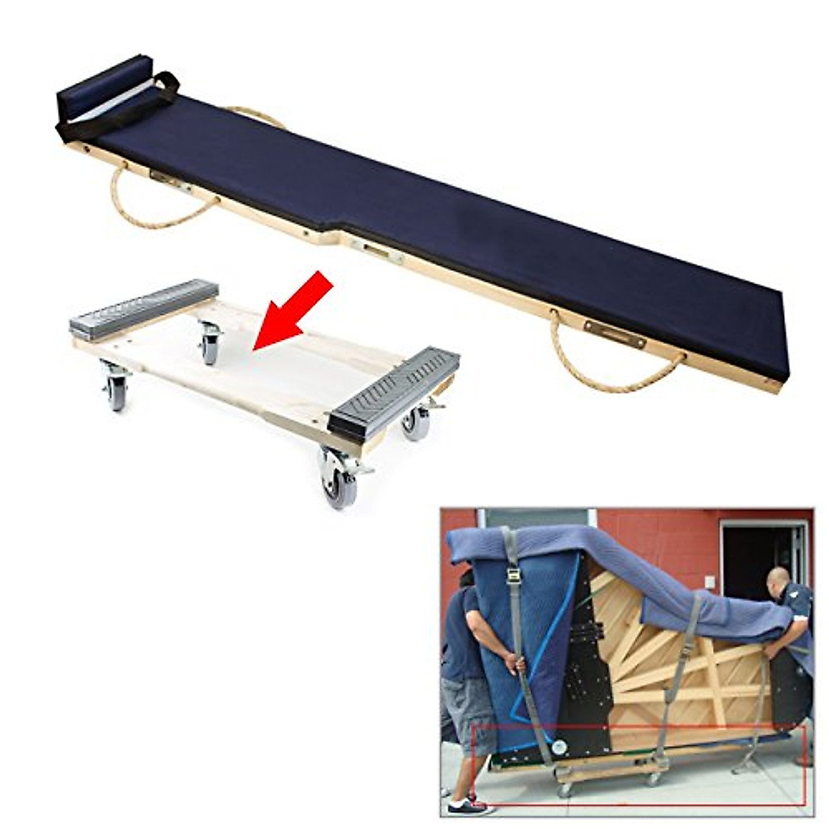 RK Safety RK-PMB-6FT Piano Moving Skid Board (Blue, Qty:1)