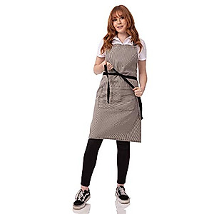 Chef Works Unisex Portland Bib Apron, Black, One Size