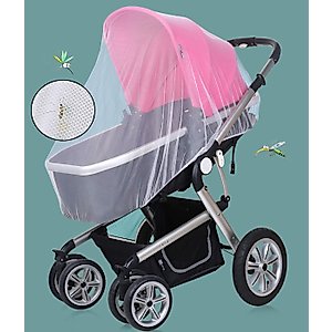 Strollers Net for Strollers Carriers Car Seats Cradles, Large, Elastic, Breathable Lasting Infant Insect Shield Netting (White)
