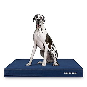 The Dog’s Bed Orthopedic Memory Foam Dog Bed, XXL Blue Denim54x36, Pain Relief for Arthritis, Hip & Elbow Dysplasia, Post Surgery, Lameness, Supportive, Calming, Waterproof Washable Cover