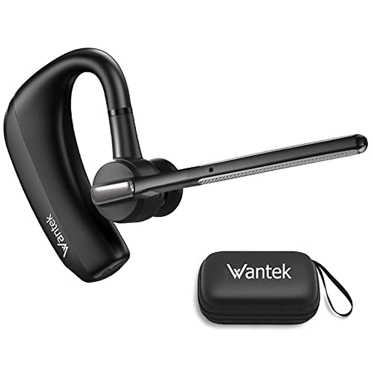 Bluetooth Headset with CVC8.0 Dual Mic Noise Cancelling, Bluetooth Earpiece V5.0 Hands-Free Wireless Headset for iPhone Android Cell Phone Trucker Business Office, Super Light, Clear Chat