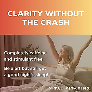 Vital Vitamins Brain Supplements for Memory & Focus - Brain Booster Nootropic - Brain Support for Concentration & Brain Fog - with Ginkgo Biloba, DMAE, Vitamin B12 - Energy Pills - 30-Day Supply