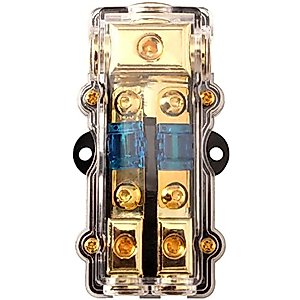 Car Stereo Audio Inline Fuse Holder Distribution Block Car Audio Fuse Holder Distribution Block 0 2 4 AWG in 4 6 8 Gauge Out