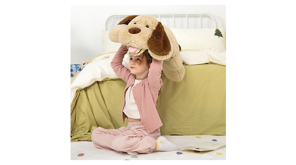 Giant Dog Plush 31": Cuddly Life-Size Stuffed Animal Toy