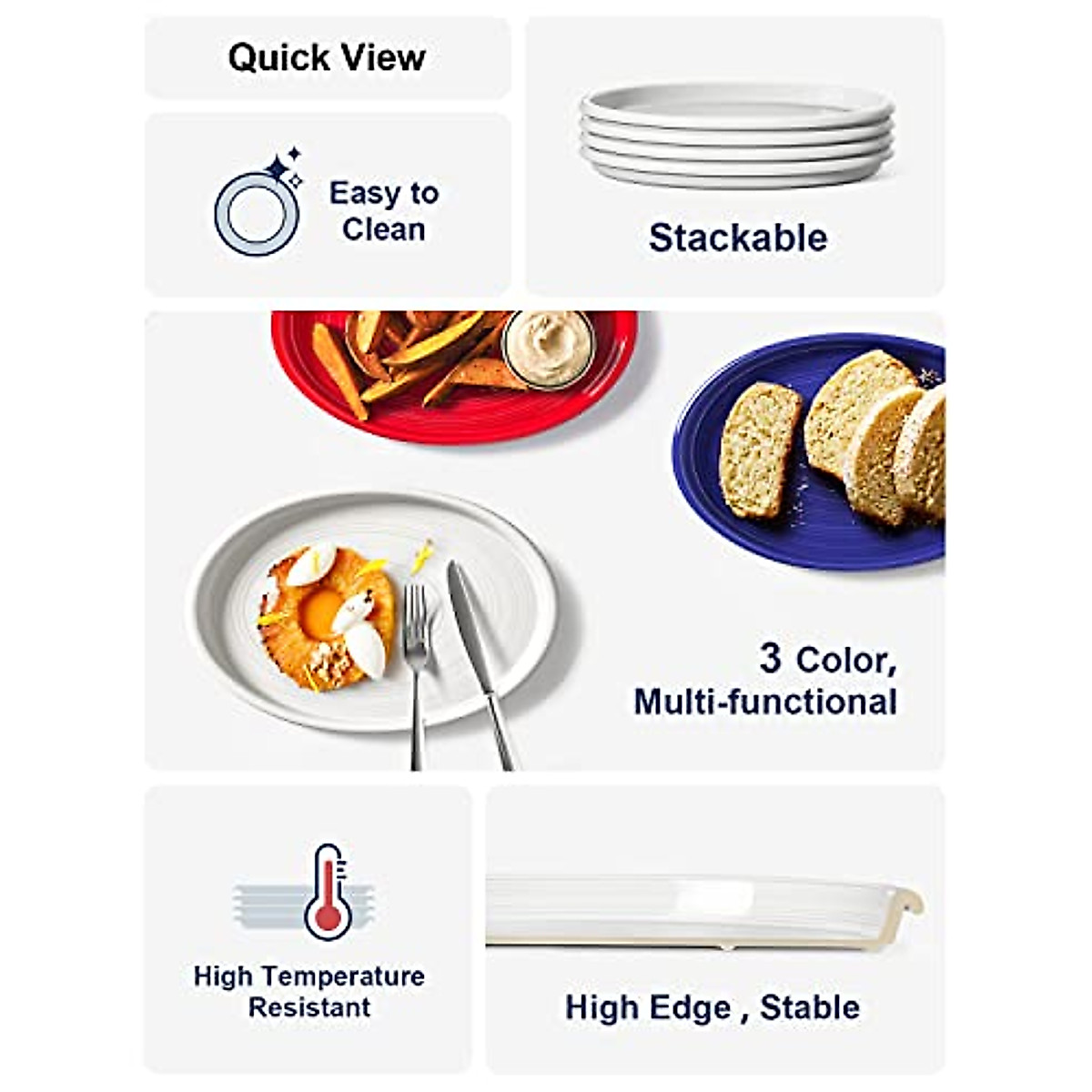 LE TAUCI Ceramic Serving Platter, Serving Dishes for Entertaining, Sandwich Trays for Serving Food, Dessert Taco Sushi Appetizer Serving Trays for Party, 12 Inch Oval Dinner Plates, Set of 4, White