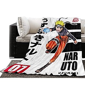 JUST FUNKY Naruto Shippuden Akatsuki Fleece Throw Blanket | 45 x 60 Inches Licensed Merchandise | Great for Anime Fans, Stealth Missions, & Leaf Village Secrets | Soft, Warm & Durable