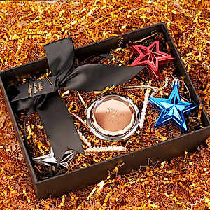 Kolewo4ever 1LB Crinkle Cut Paper Shred Filler Metallic Shredded Paper Filler Strands Shred Raffia Tissue Craft Bedding Cushion, Wedding Birthday Bridesmaid Engagement Gift Box Bag Retail (Gold)