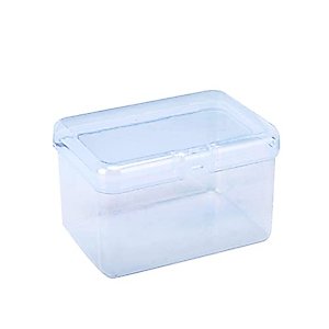 Transparent Plastic Organizer Storage Box with Hinged Lids, 3.6x2.6x2.2inches Storage Containers for Tool Accessories, Small Items and Other Craft Projects