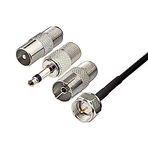 Bingfu FM Radio Antenna FM Dipole Antenna FM Antenna for Stereo Receiver Indoor Pioneer Onkyo Yamaha Marantz Bose Wave Music System FM Radio Home Stereo Receiver AV Audio Video Home Theater Receiver