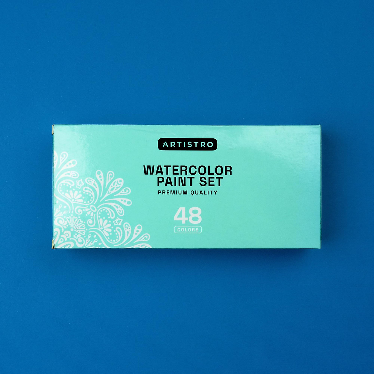 ARTISTRO Watercolor Paint Set, 48 Vivid Colors in Portable Box, Including Metallic and Fluorescent Colors. Perfect Travel Watercolor Set for Artists, Amateur Hobbyists and Painting Lovers