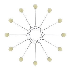 50 Packs Wool Daubers Glue Daubers Ball Brush Leather Dye Tool Leather Dye Dauber Dyeing Applicator with Metal Handle for DIY Crafts Projects