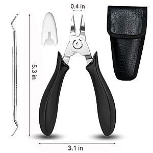 Ingrown Toenail Clippers, Steel Nail Clippers for Professional Podiatrist, Unique Long Handle Curved Blade Tool for Thick & Ingrown Nails, Suitable for Men, Women and Elderly-XIORRY