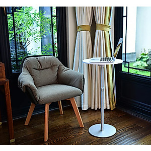 ERFEI Bar Table 15.75inch Small Round Top Adjustable Height 22.64-33.46in Multifunctional Side Table for Pub Bar Dining Bistro Cafe