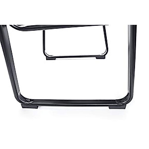 OFM ESS-9015 Bonded Leather Executive Side Chair with Sled Base, Black, Black