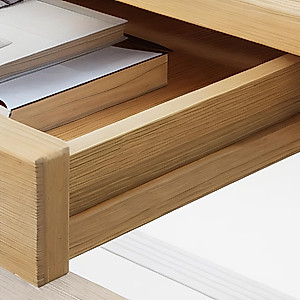 DELLMAO Writing Computer Desk Office Desk Computer Table Study Writing Desk with 2 Drawers for Home Office Modern Furniture