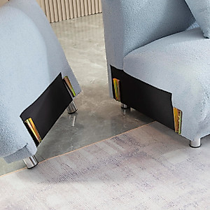 Sherpa Teddy Modular Sectional Sofa Cloud Couch, 87" Modern Luxury Contemporary 3-Seat Loveseat with Metal Legs, Lambswool Fabric Cloud Sofa&Couches for Living Room Furniture Sets,2 Pillows