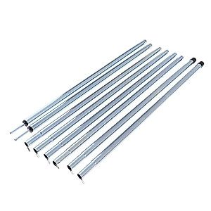 2Pcs 4 Section Tarp Shelter Canopy Tent Awning Support Rod Porch Iron Pole