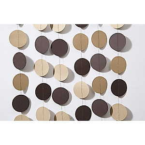 Boston Creative Company Kraft & Brown Garland Brown Party Decor Paper Garland Rustic Wedding Garland Birthday Party Decor Circle Garland