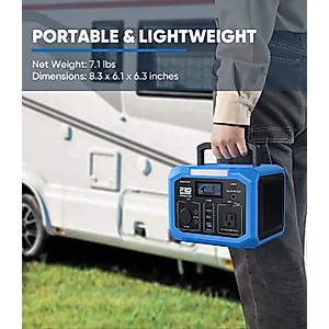 Portable Power Station 350W (500W Surge), Prostormer 299.5Wh/83200mAh Backup Lithium Battery with 110V AC Outlet and Wireless Charger, Solar Generator for Outdoor Camping, RV Travel and Home Emergency