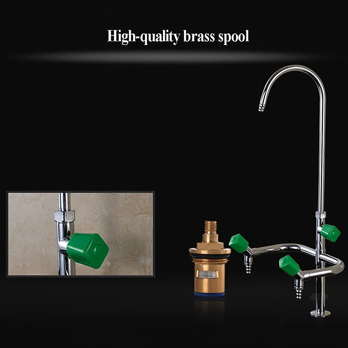 BBGS 3-nozzles Lab Faucets, High Arc Single Handle Sink Faucet for Kitchen Sink Stainless Steel Bar Commercial Laboratory Tap