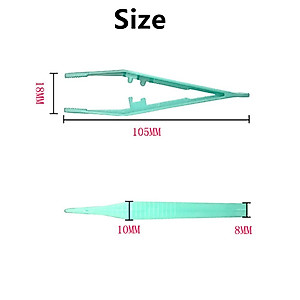 24 Pcs Tweezers First Aid Disposable Plastic Tweezers Forceps Tweezers