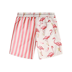 VATPAVE Mens Flamingo Hawaiian Sets Casual Short Sleeve Button Down Shirts Beach Outfits Large Pink Flamingo Shirt and Shorts