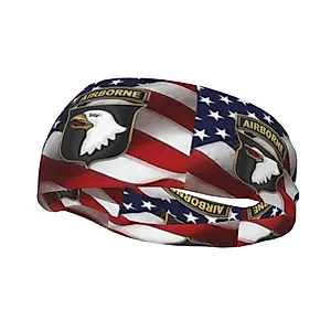 101st Airborne Division Sports Headbands Unisex Yoga Non-Slip Quick-Drying Workout Hairband