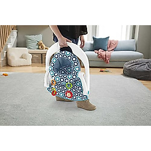 Fisher-Price Portable Baby Chair, Sit-Me-Up Floor Seat with 2 Removable Toys & Washable Seat Pad, Honeycomb [Amazon Exclusive]