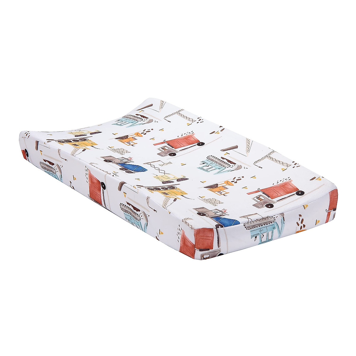 Bedtime Originals Construction Zone Changing Pad Cover - White/Trucks