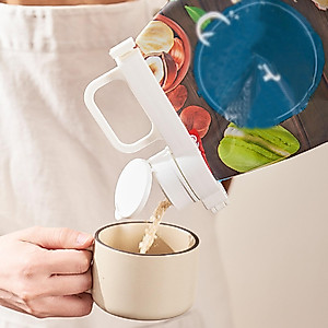 OTEB Bag Clip with Pour Spout, Seal and Pour Bag Clip, Food Bag Sealing Clip with Pour Spout, Reusable Plastic Cap Sealer Clips for Snack, Oatmeal, Coffee, Great Clips Bags for Kitchen(3pcs)