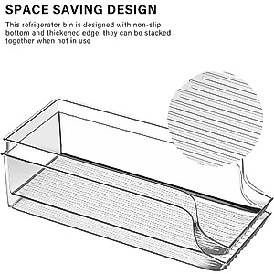 Acalu Refrigerator Organizer Bins Fridge can organizer for pantry Freezer and Storage,Canned Food Container Bin for Refrigerator Beverage