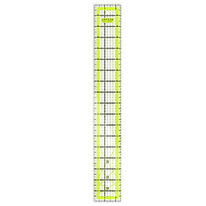 ARTEZA Quilting Ruler, Laser Cut Acrylic, Double Colored Grid Lines, 2.5"x18"