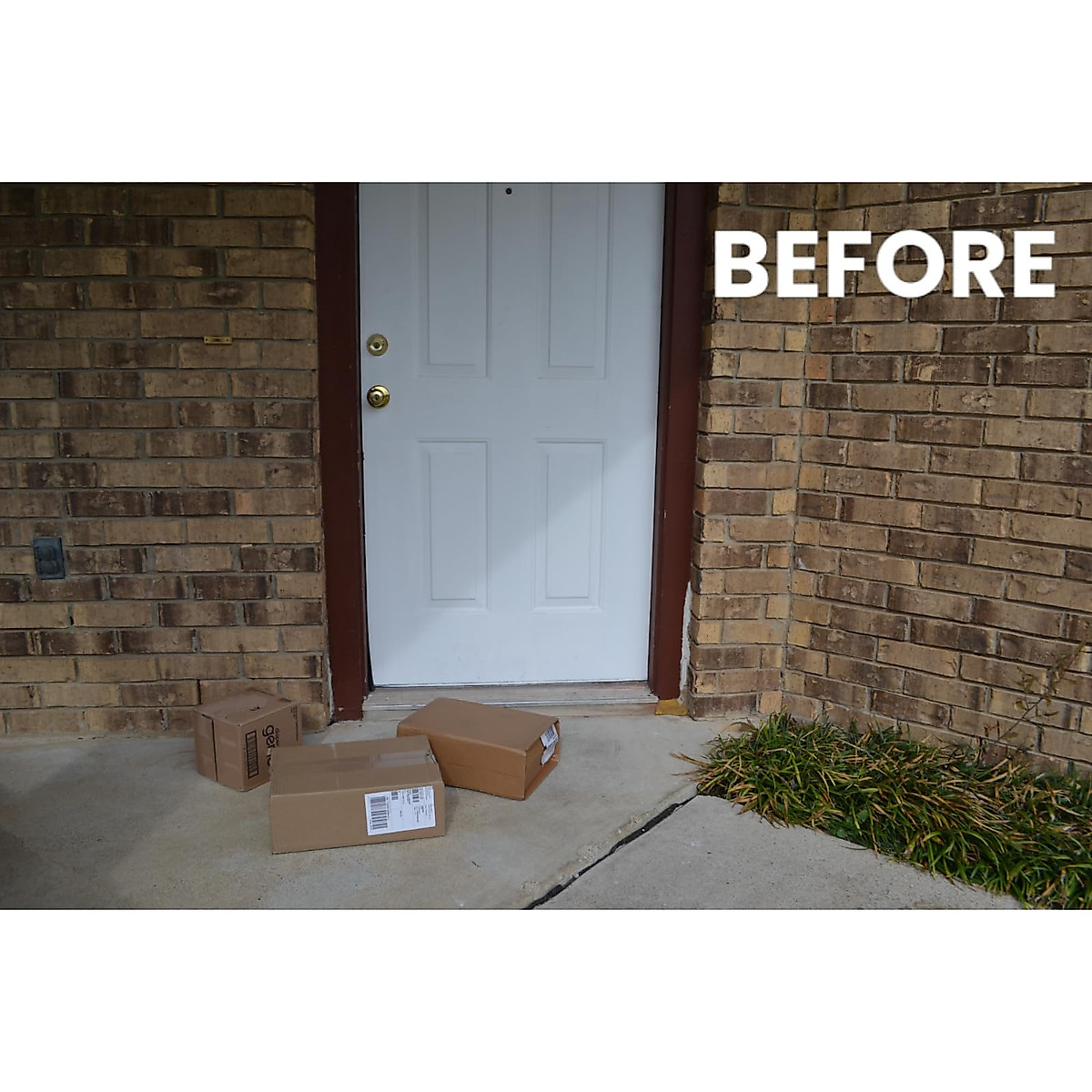 KRICKS PARCEL DROP BOX FOLDABLE, WEATHER RESISTANT FABRIC, HIDE PACKAGES, BROWN STORAGE BOX DECK PATIO, MAILBOX