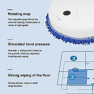 Pssopp Robot Vacuum and Mop Combo Mopping Machine Floor Wiping Machine Machine Cleaner Automatic for Supply Robotic Vacuums (White)