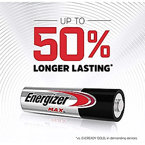 Energizer AA Batteries and AAA Batteries, 24 Max AA and 24 Max AAA Batteries Variety Pack, 48 Count