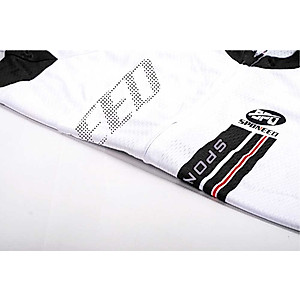 Cycling Padded Shorts Bike Shirts Full Zip Bicycle Clothing with 3 Pockets M