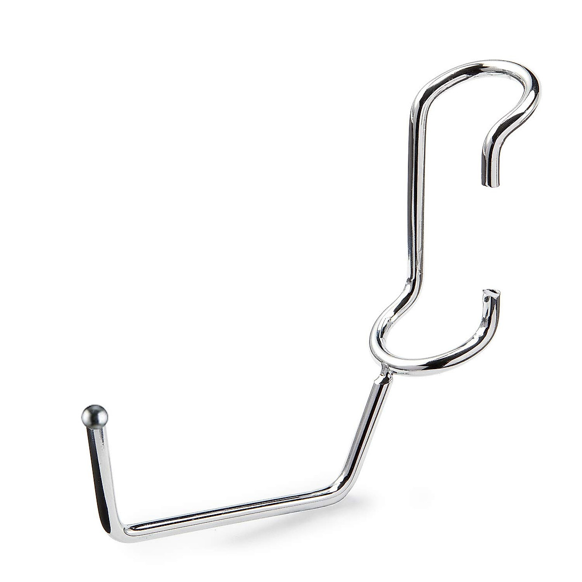 Pole Hooks 5-Pack | Utility Hanger Chrome | Best Solution for Garage Shelving Storage Organization | Use with Metal or Wire Shelves and Racks | Heavy Duty, Easy Installation