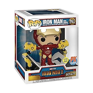 Pop! Iron Man 2: Iron Man MKIV with Gantry Glow-in-The-Dark Deluxe Vinyl Figure