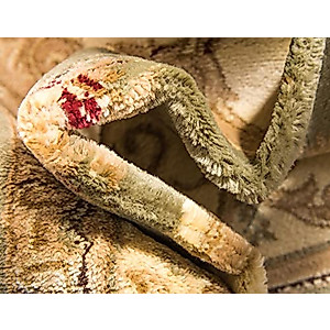 Unique Loom Versailles Collection Area Rug - Henry (3' 1" Round Green/Cream)