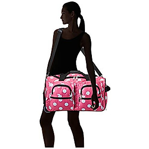Rockland Rolling Duffel Bag, Pink, 22-Inch