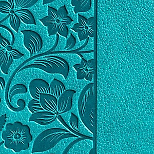 NASB Compact Reference Bible, Teal LeatherTouch, Red Letter, Presentation Page, Cross-References, Full-Color Maps, Easy-to-Read Bible Karmina Type