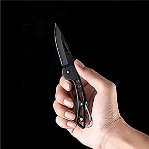 EPZEY Men's pocket folding knife, mini folding key chain knife with clip, women's stainless steel knife cutting knife, outdoor camping pocket knife, men's gift