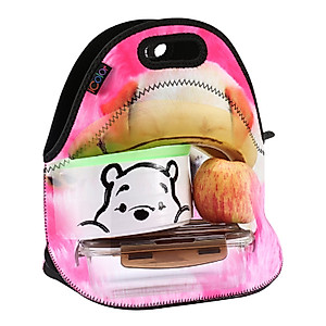 icolor Pink Dog Soft Friendly Insulated Lunch box - Bag Neoprene Handbag lunchbox Cooler warm Pouch Tote bag