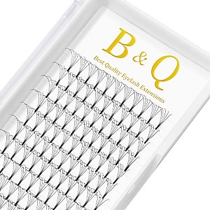 Premade Fans Eyelash Extensions 5D 6D 4D 3D Pre Made Eye Lash Extension Fans Short Stem 0.07 0.10 C D Curl Volume Lash Extensions 9mm to 18mm B&Qaugen Eyelash Extension (5D-0.10D,8-15MIX)