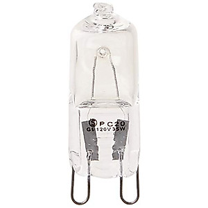 Satco S4621 35 Watt 400 Lumens T4 Halogen G9 Double Loop Base 120 Volt Clear Light Bulb, Dimmable