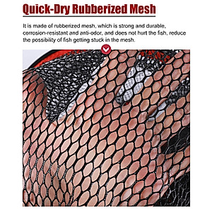 LJHU Fishing Keep Net Cage Rubber Fishing Keep Net Trap, Universal Foldable Fishing Basket Mesh, Drawstring Opening Design Fish Accessories Tool for Kayak/Minnows (Size : 2.5m x 35cm/8.2ft x 13.8in)