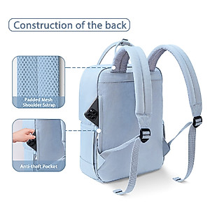 KALIDI Casual Daypack Backpack for Women, Stylish School College Travel Bookbag Computer Backpack, Light Weight Work Shopping Doctor Bags for Men Student Girls Boys Fit 15.6inch Laptop Notebook-Blue