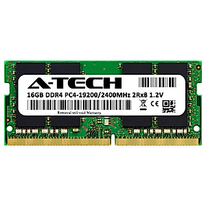 A-Tech 16GB RAM Replacement for CT2K16G4SFD824A | DDR4 2400MHz PC4-19200 (PC4-2400T) CL17 SODIMM 2Rx8 1.2V Non-ECC SO-DIMM 260-Pin Laptop, Notebook Memory Module