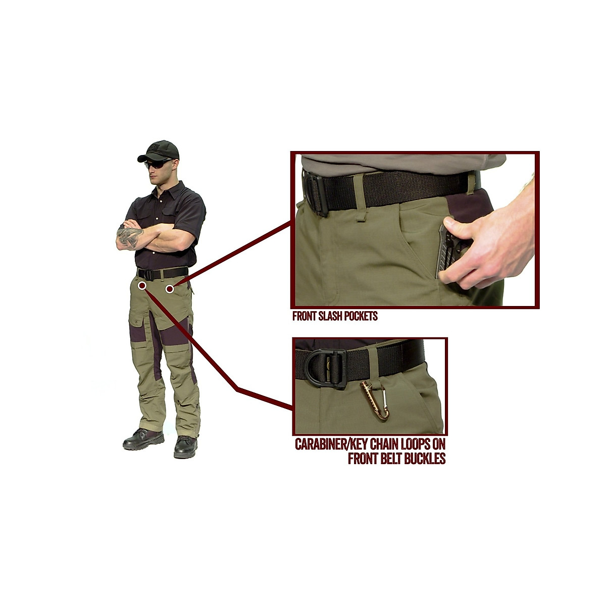 TRU-SPEC Men's 24-7 Series Xpedition Pant, Ranger Green/Black, 30W 30L