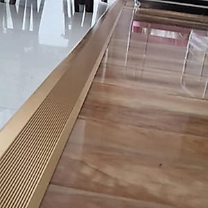 JLXJYS Flooring Uneven Transition Strip, Flooring Edge Trim for Carpet to Tile/Wood to Tile, Aluminum Threshold Non-Slip Ramp (Color : Gold, Size : 105cm(41.3in))